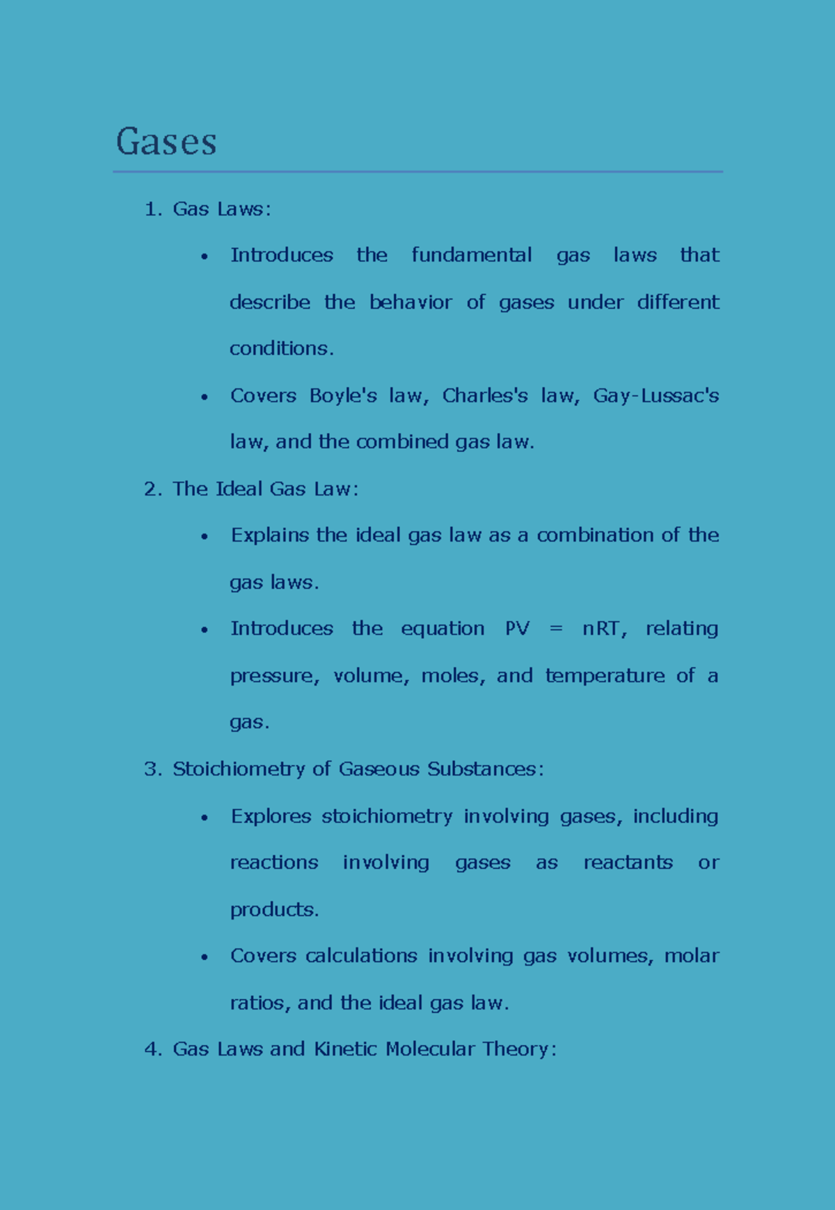AP Chemistry-7 - AP Chemistry-7 - Gases Gas Laws: Introduces the ...