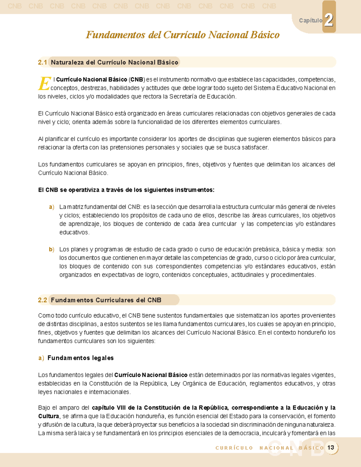 Fundamentos del CNB - Trabajos, conceptos - 13 CNB CNB CNB CNB CNB CNB ...