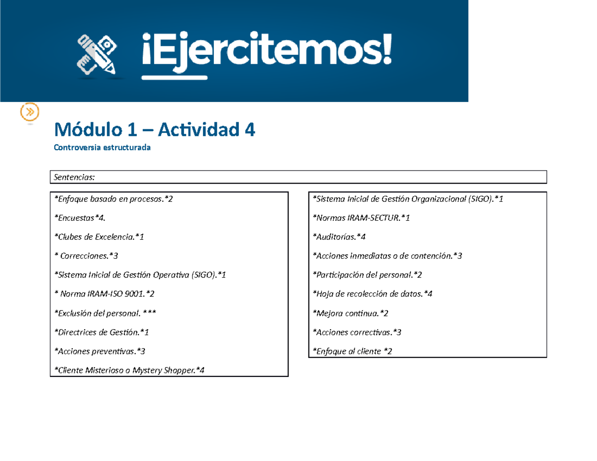 Actividad 4 M1 gdc - api aprobada - Controversia estructurada Módulo 1 – Actividad Enfoque ...