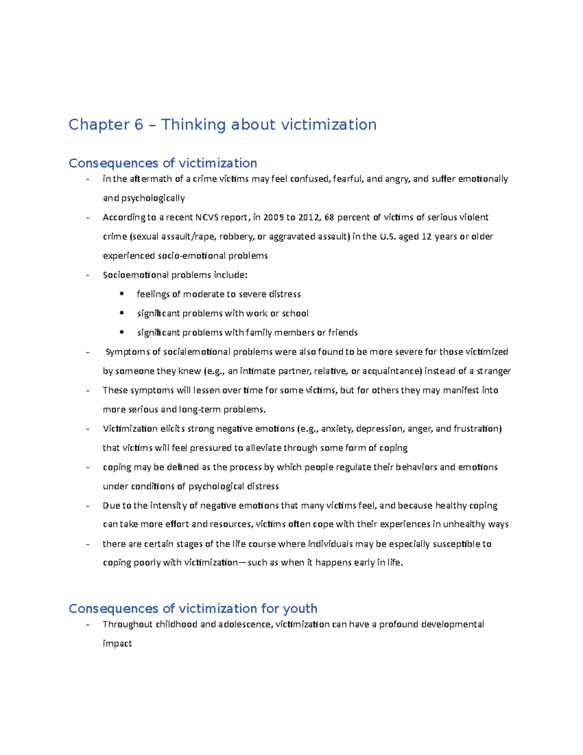 Chapter 6 - Thinking about victimisation - Chapter 6 – Thinking about ...