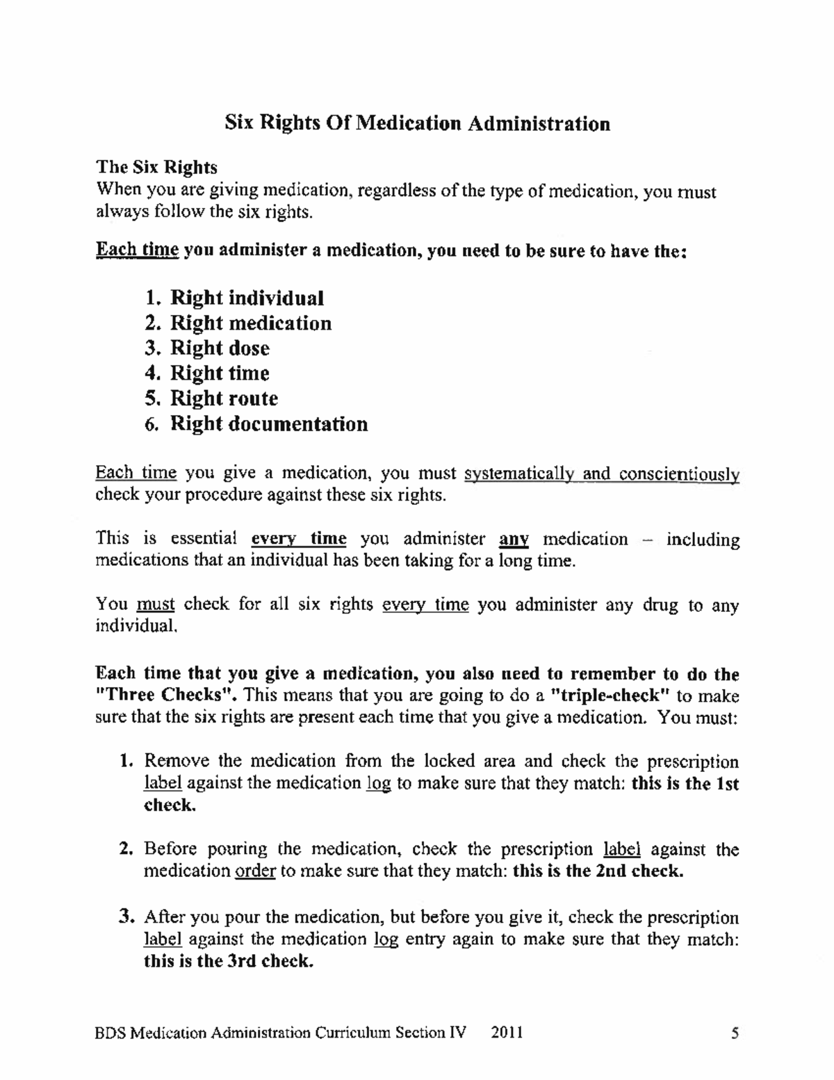 Rights of Medication Administration - HNUR 1314 - Studocu