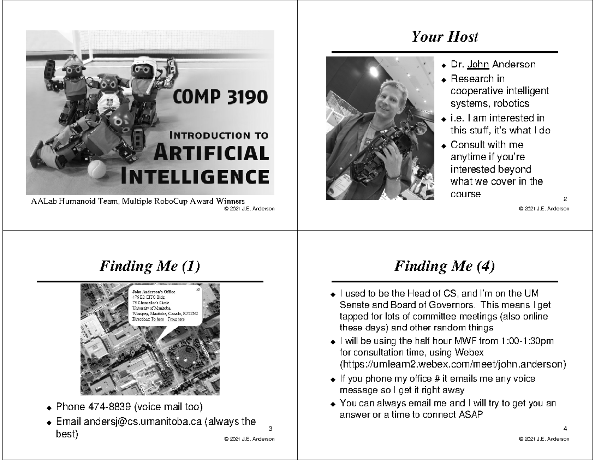 1Intelligence - In-class notes Week 1, "Intelligence". - © 2021 J ...