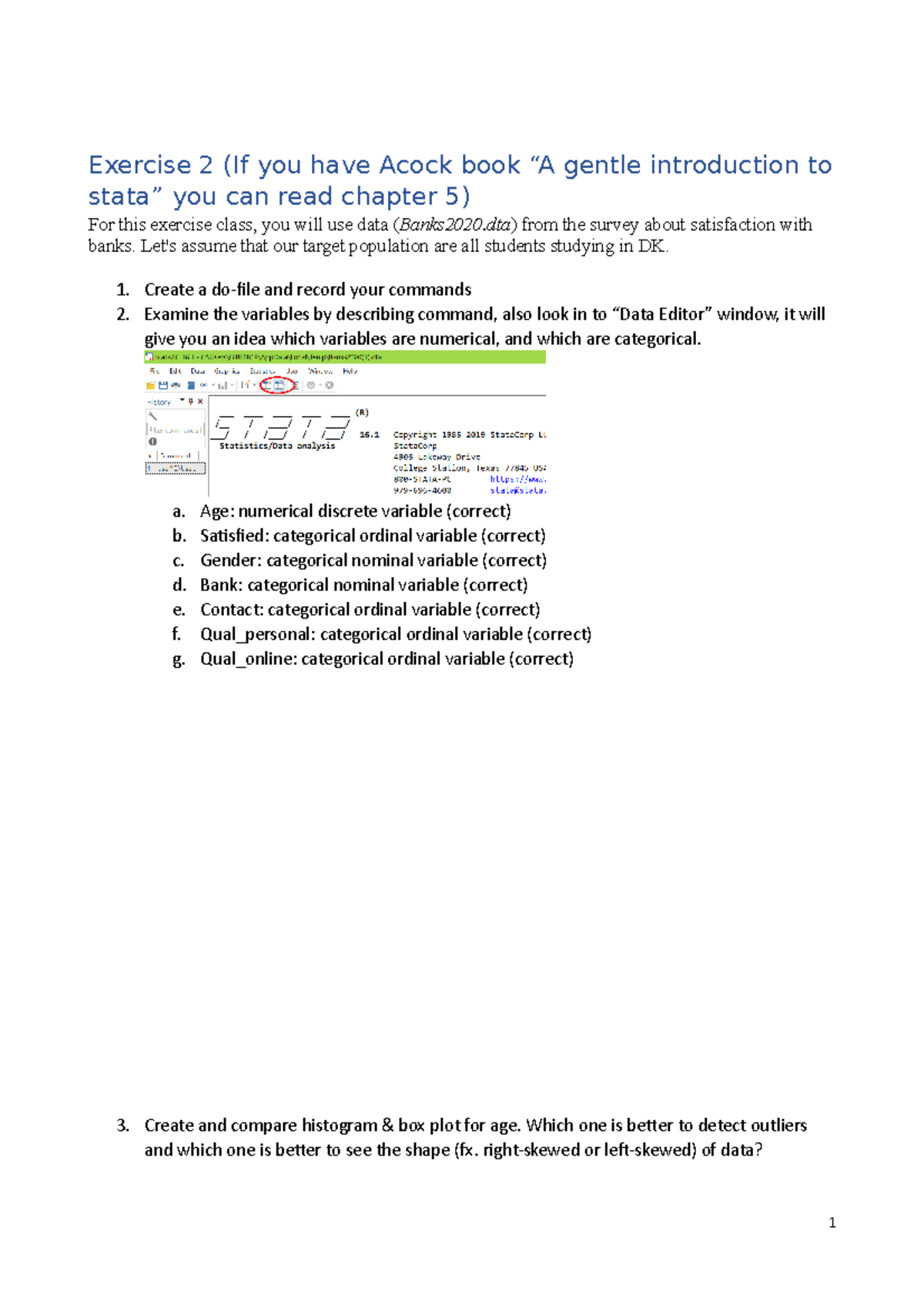 2. Exercise - statistik øvelsesopgave - Exercise 2 (If you have Acock ...