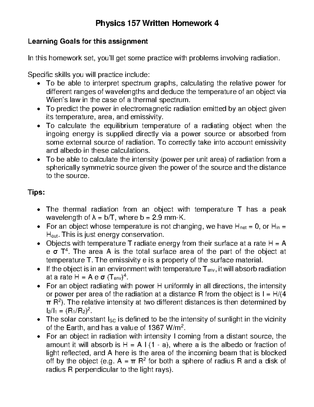 HW4 - questions for HW4 - Learning Goals for this assignment In this homework set, you’ll get ...