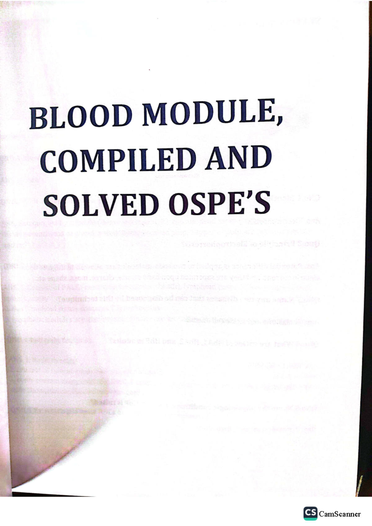 Blood module ospe - THAT'S ALL - Bachelors in medicine and bachelors in ...