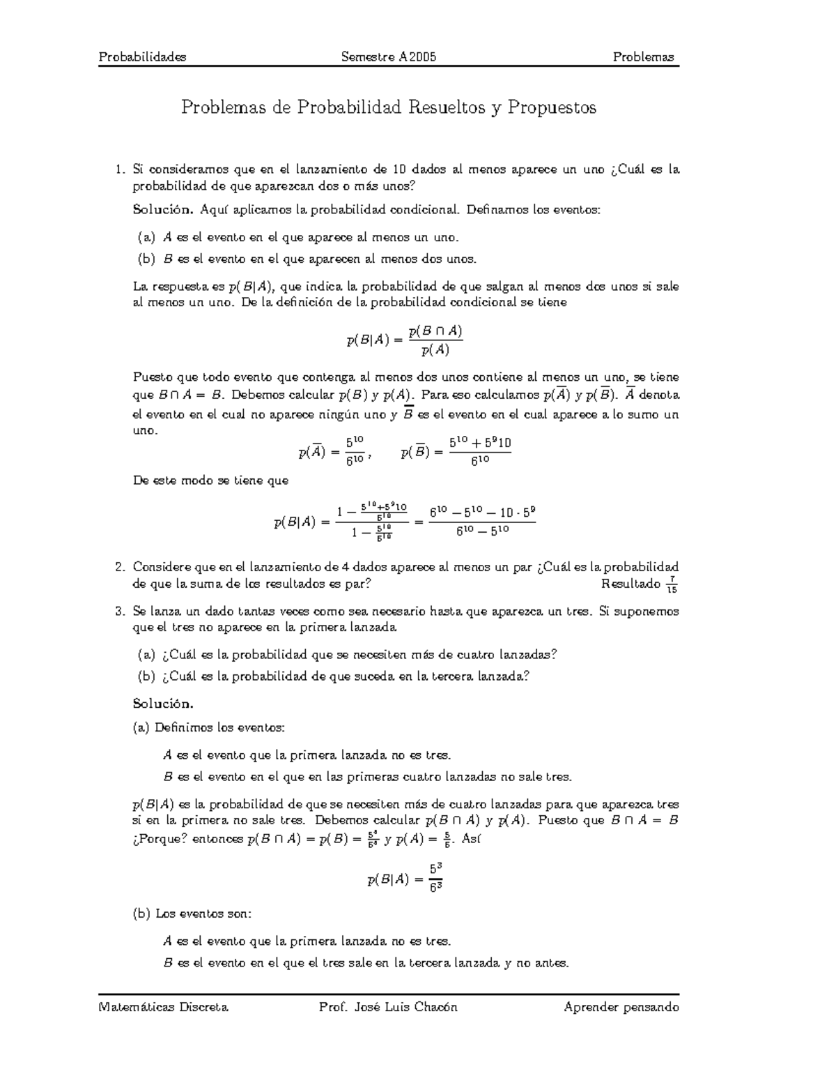 Problemas de Probabilidad y estadística resueltos y propuestos ...