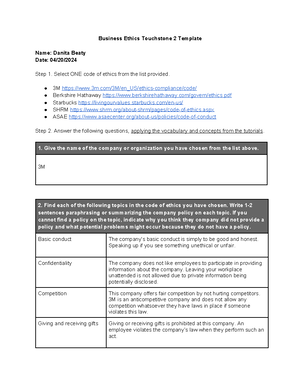 Business Ethics Unit 4 Questions and Answers - Which is the most ...