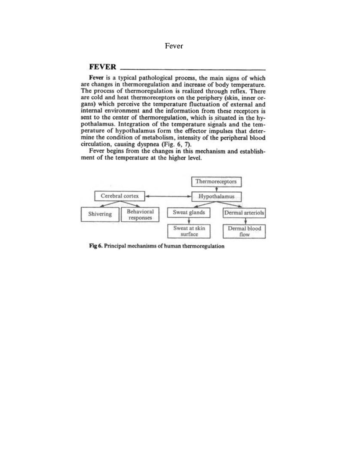 Handout Fever Zukov - Pathophysiology - Fever - Studocu