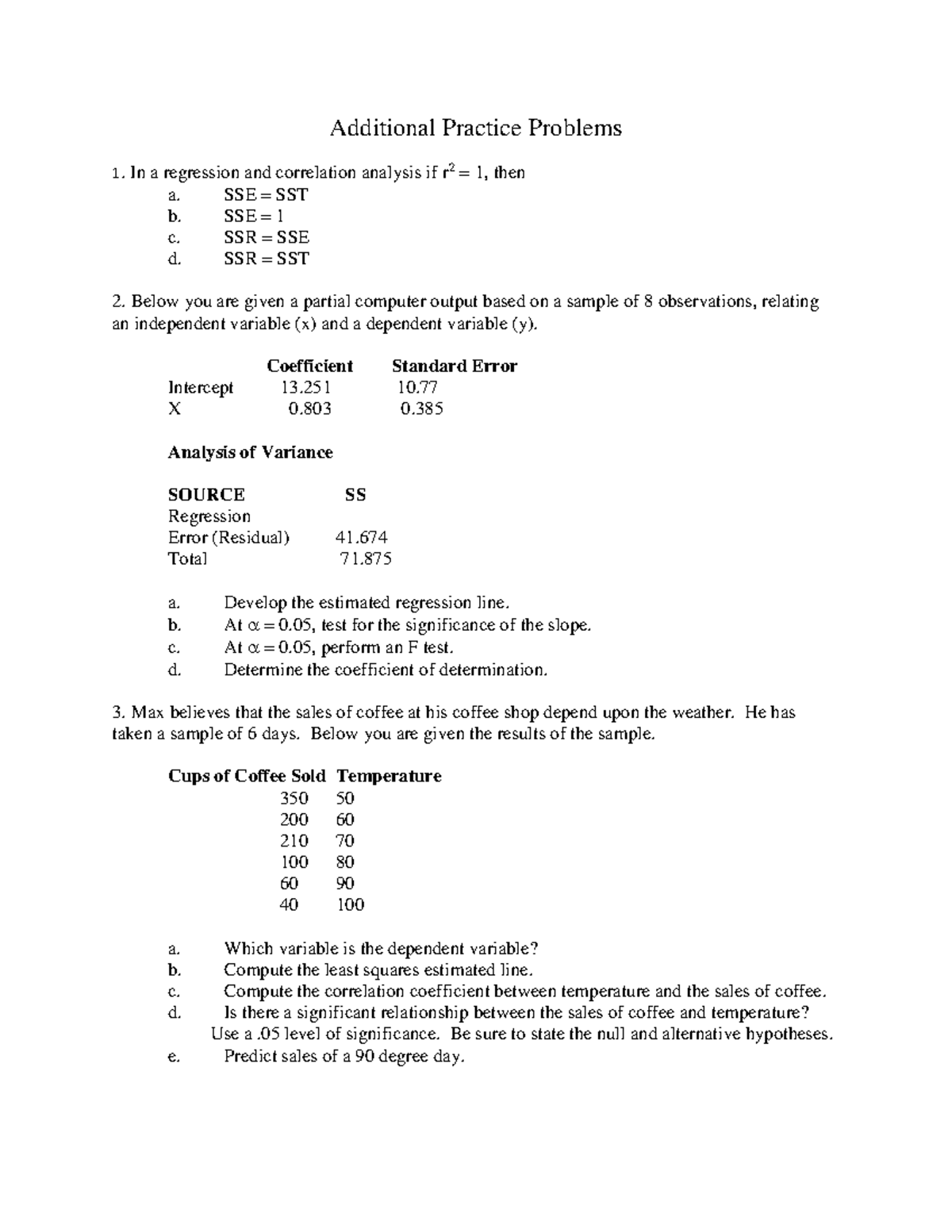Exercise 5-practice - practice - Additional Practice Problems In a ...