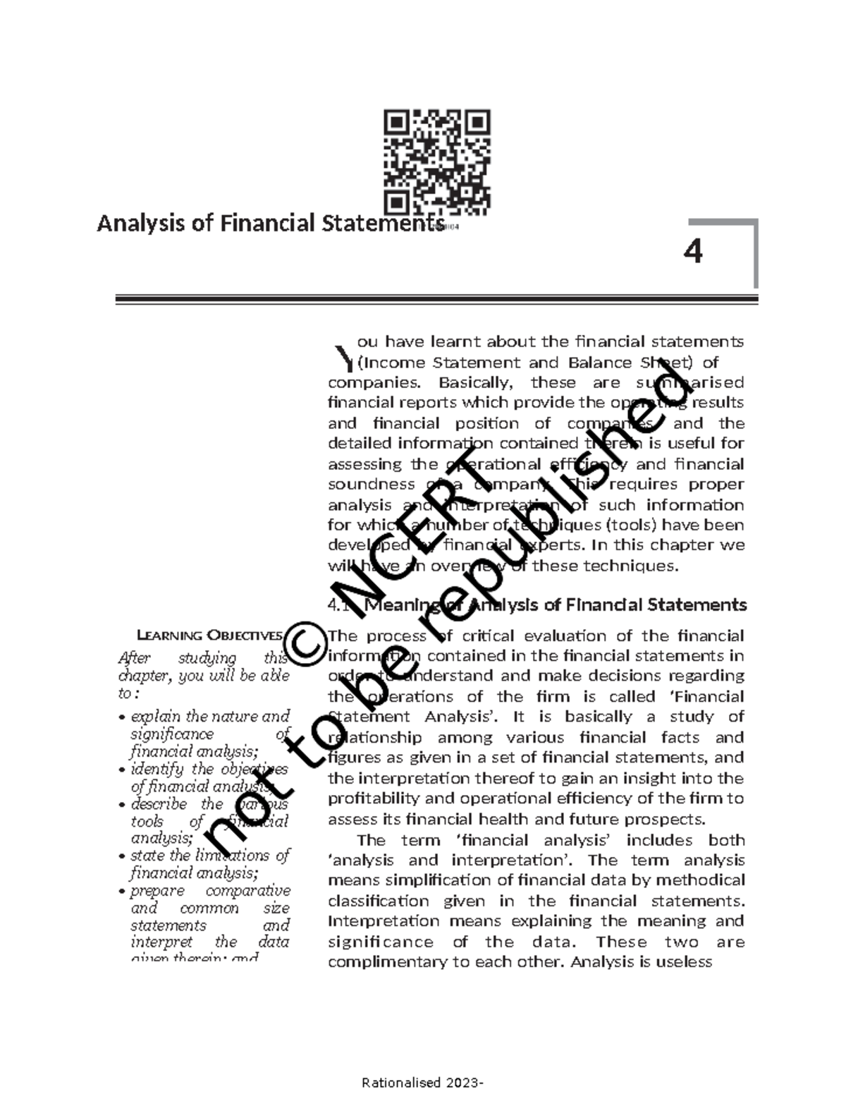 Leac204 - Summary Business Studies - Analysis of Financial Statements 171 Y Analysis of ...