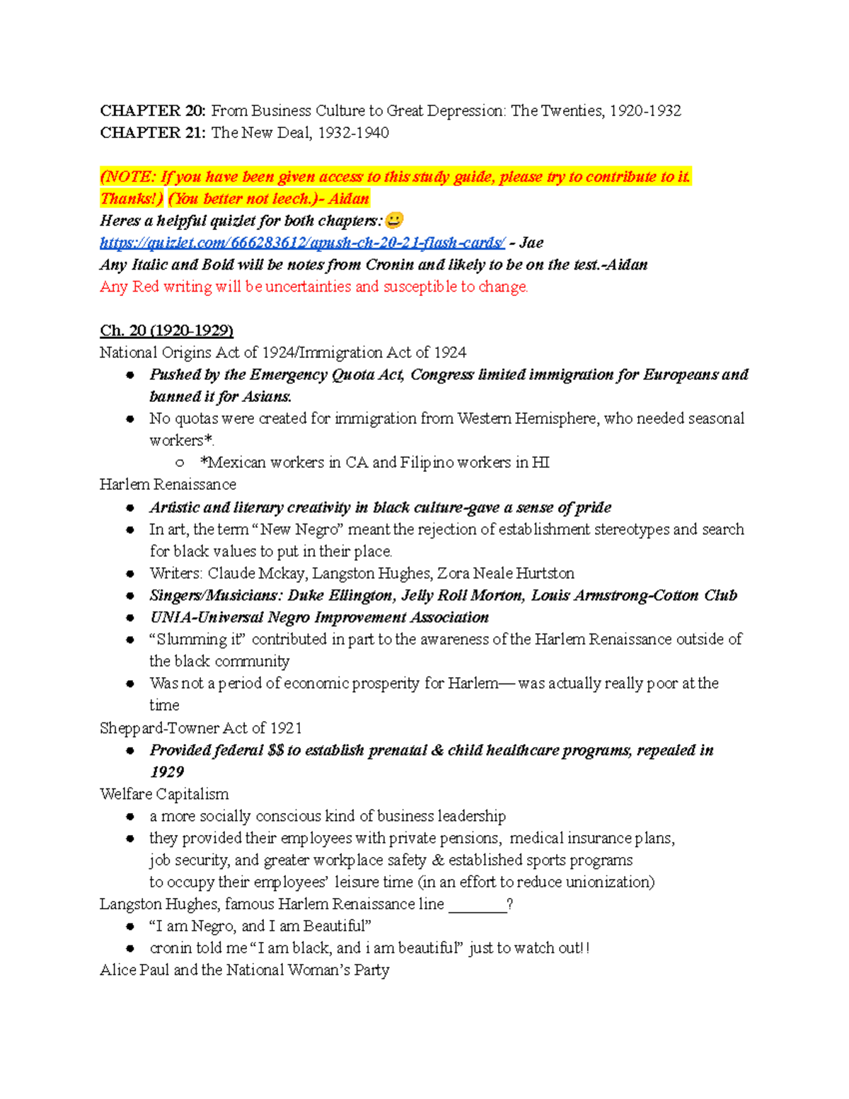 Ch. 20-21 Study Guide ʕ•̀ω•́ʔ - CHAPTER 20: From Business Culture to ...