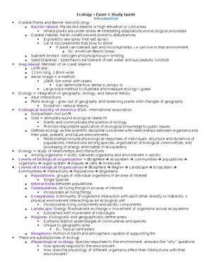 Exam 3 Ecology - Lecture notes all - Chapter 11: Population Growth ...