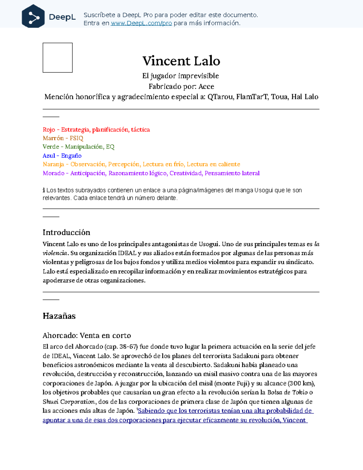 Vincent Lalo feat list (1) es - Vincent Lalo El jugador imprevisible ...