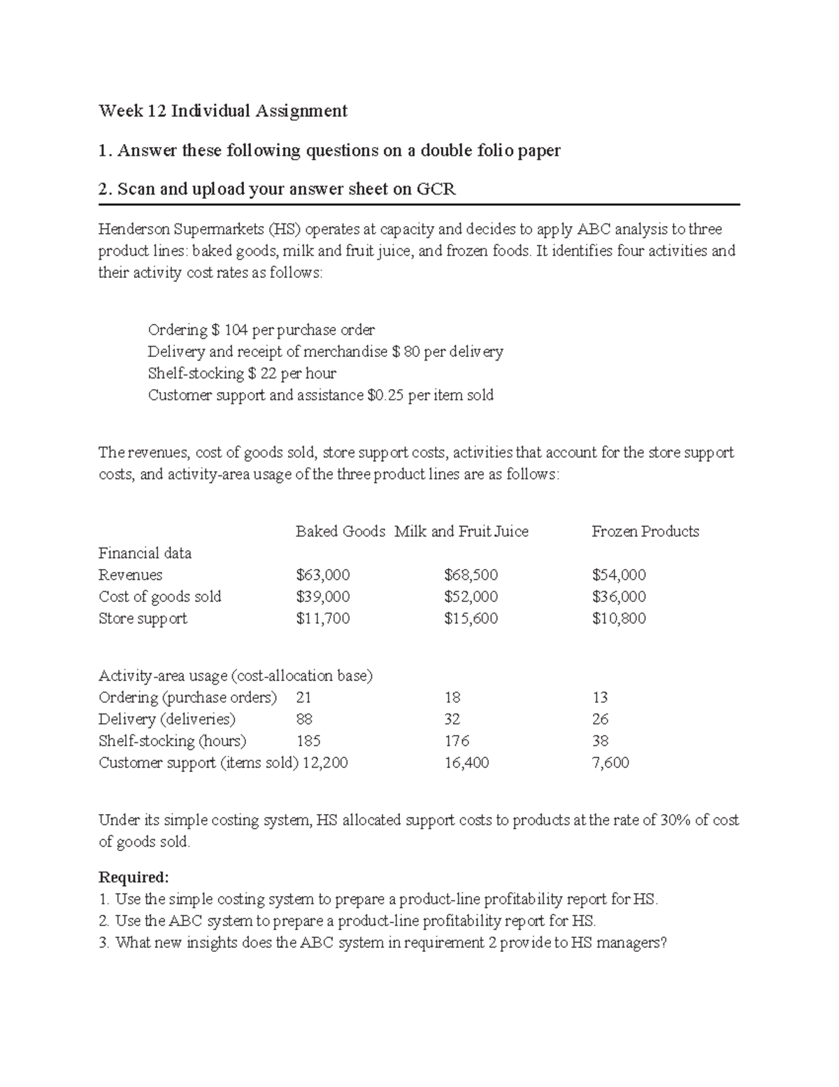 Week 12 assignment - solutions - Week 12 Individual Assignment 1 ...