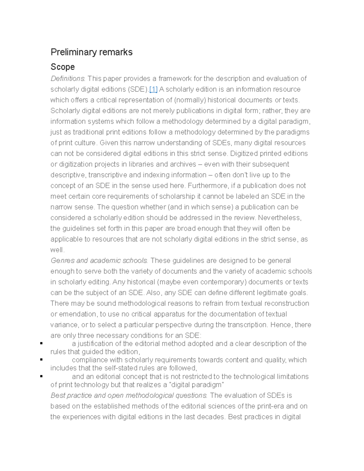 Critica textual - Preliminary remarks Scope Definitions. This paper ...