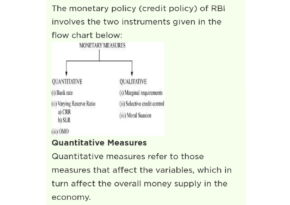 Instruments of monetary policy - Macroeconomics - Studocu