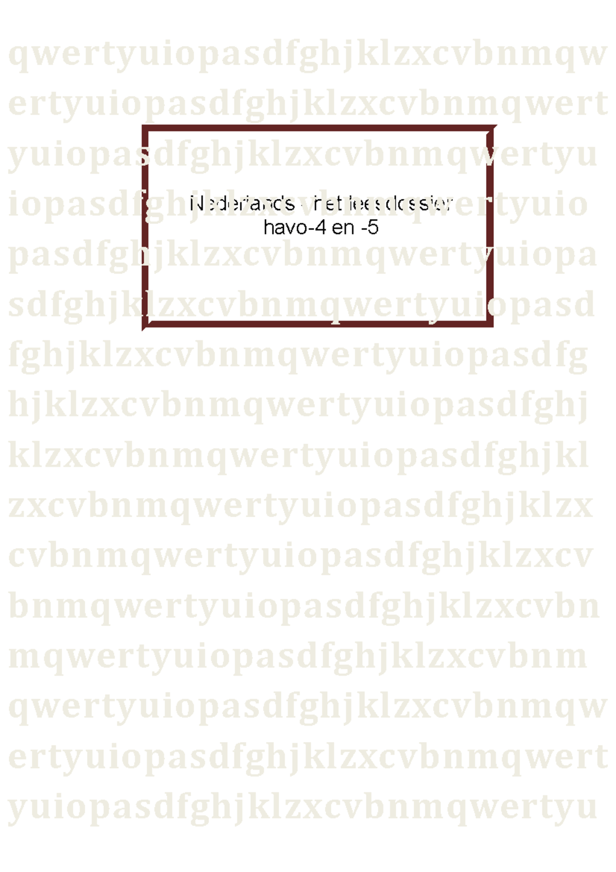 Leesdossier-havo - Test - Nederlands - het leesdossier havo-4 en ...