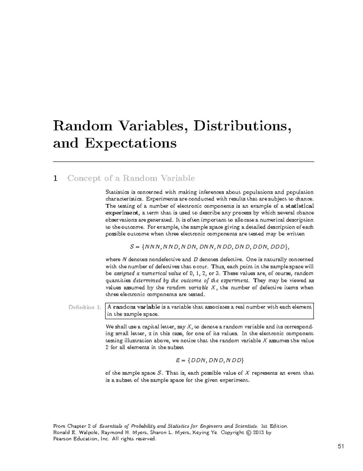 Random Variables Notes On Statistics Random Variables Distributions And Expectations 1