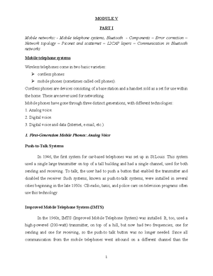 Wireless network - It's lecture notes - SUBJECT WIRELESS NETWORKS ...