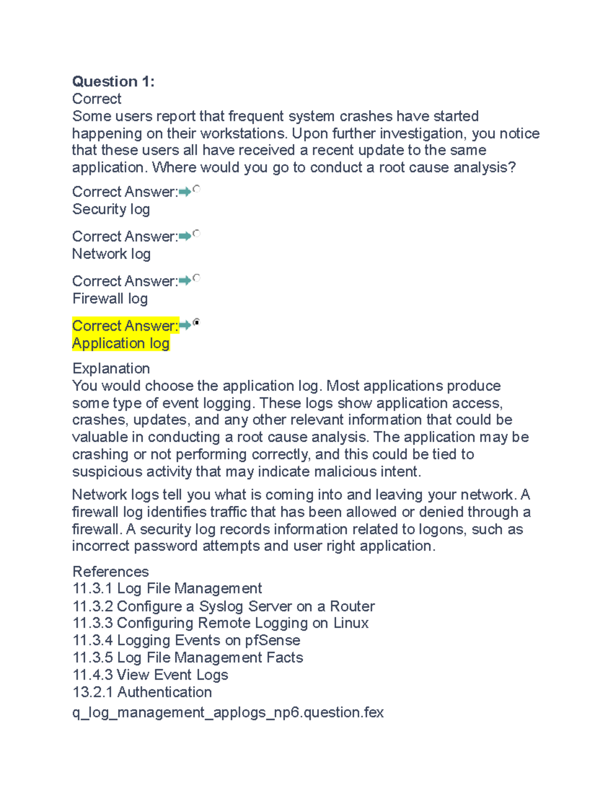 Week 5 Quiz Text Questions Question 1 Correct Some Users Report