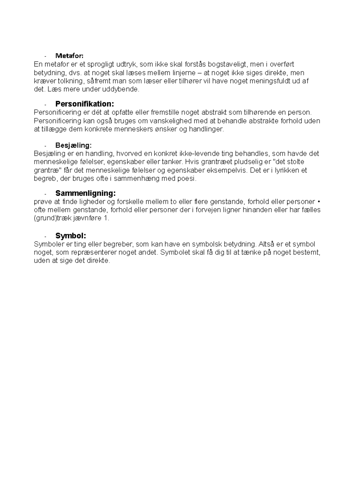 Billedsprog noter - skulle oploade for at downloade - Metafor: En ...