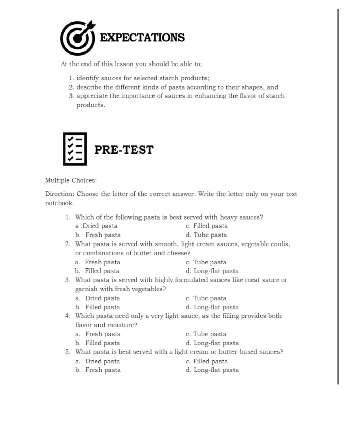 Cereal and starch - module - EXPECTATIONS At the end of this lesson you ...