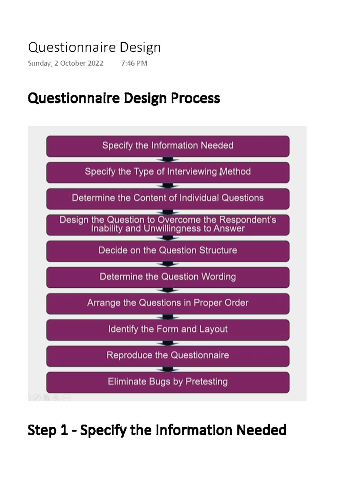 Questionnaire Design - Studocu