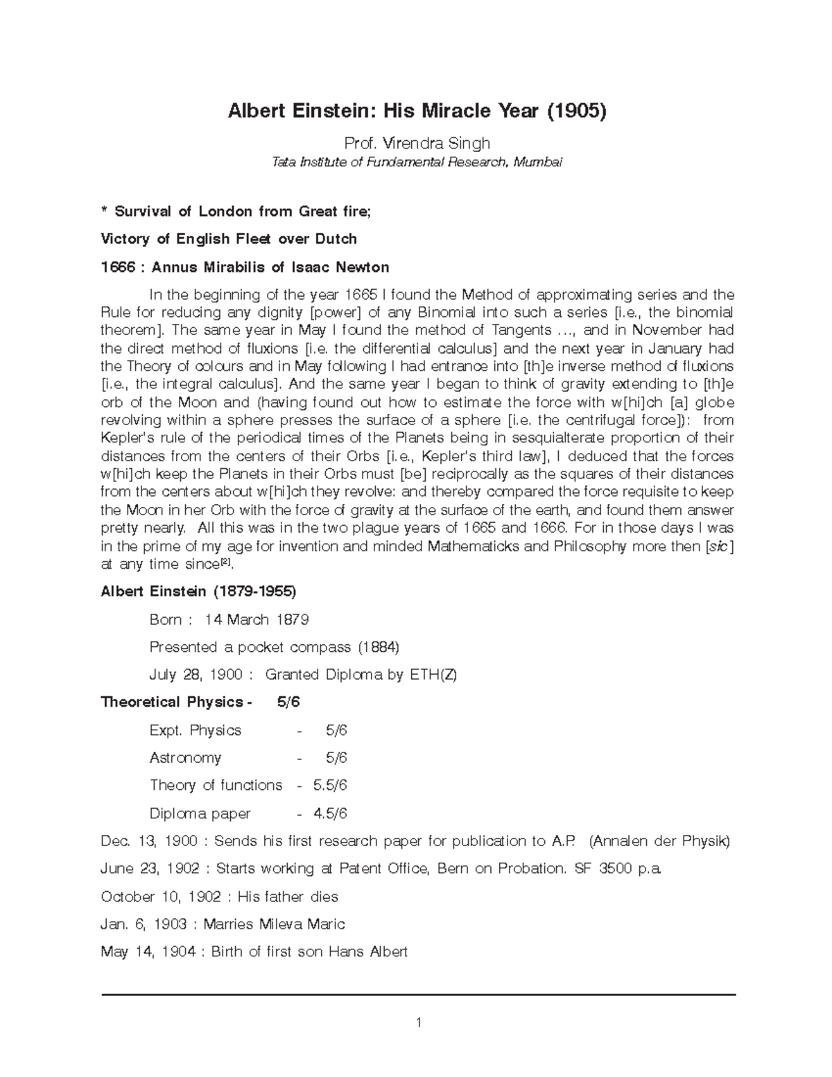 Albert Einstein book - notes - Albert Einstein: His Miracle Year (1905 ...