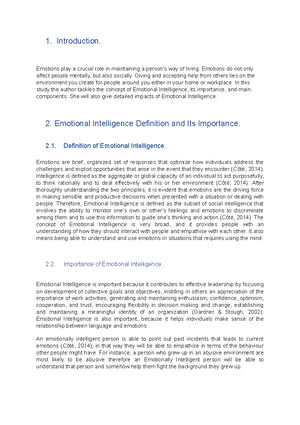 BEC 111 Emotional Intelligence - Business Management (BEC111 ...