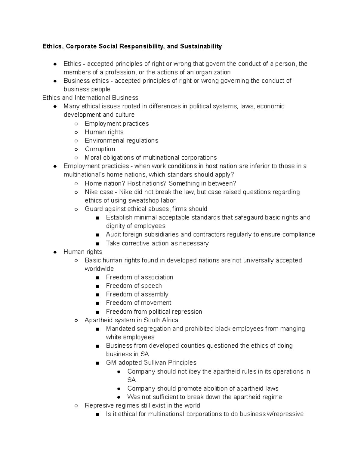 Chapter 5 Lecutre - Ethics, Corporate Social Responsibility, and ...