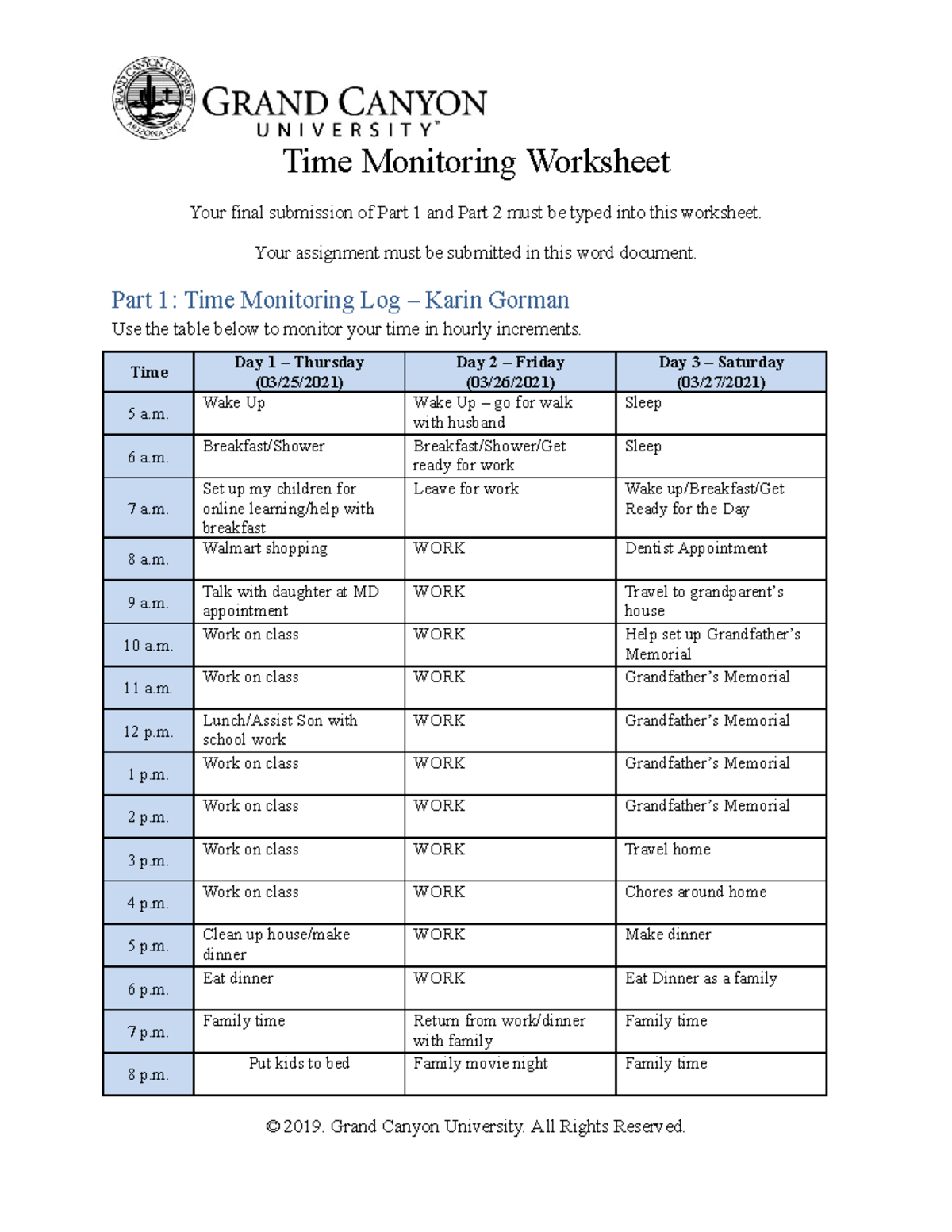 UNV-504-RS-T1Time Monitor Worksheet - Time Monitoring Worksheet Your ...