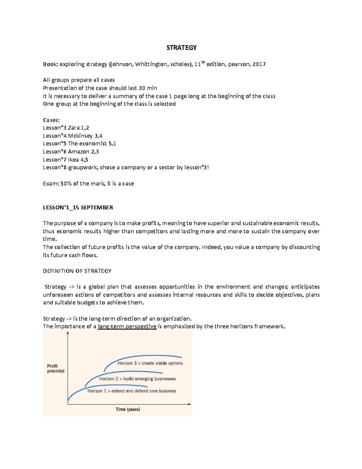Notes-strategy - notes strategy - STRATEGY Book: exploring strategy ...