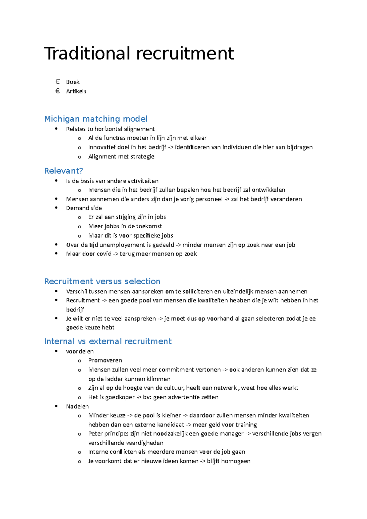 Traditional recruitment 5a - Traditional recruitment Boek Arikels ...