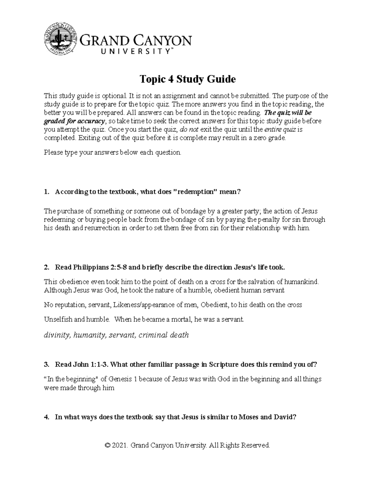CWV 101 301 RS T4Study Guide Online - Topic 4 Study Guide This study ...