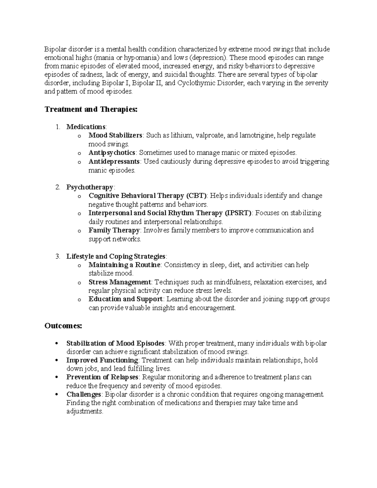 Bipolar disorder - These mood episodes can range from manic episodes of ...