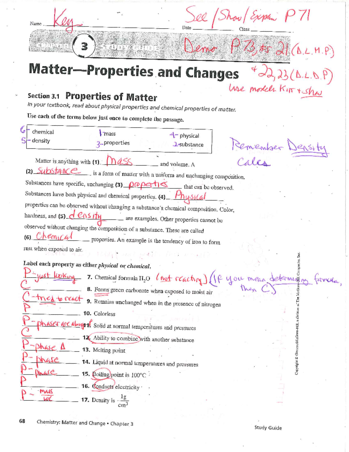 Ch 3 study guide key Matter - Studocu