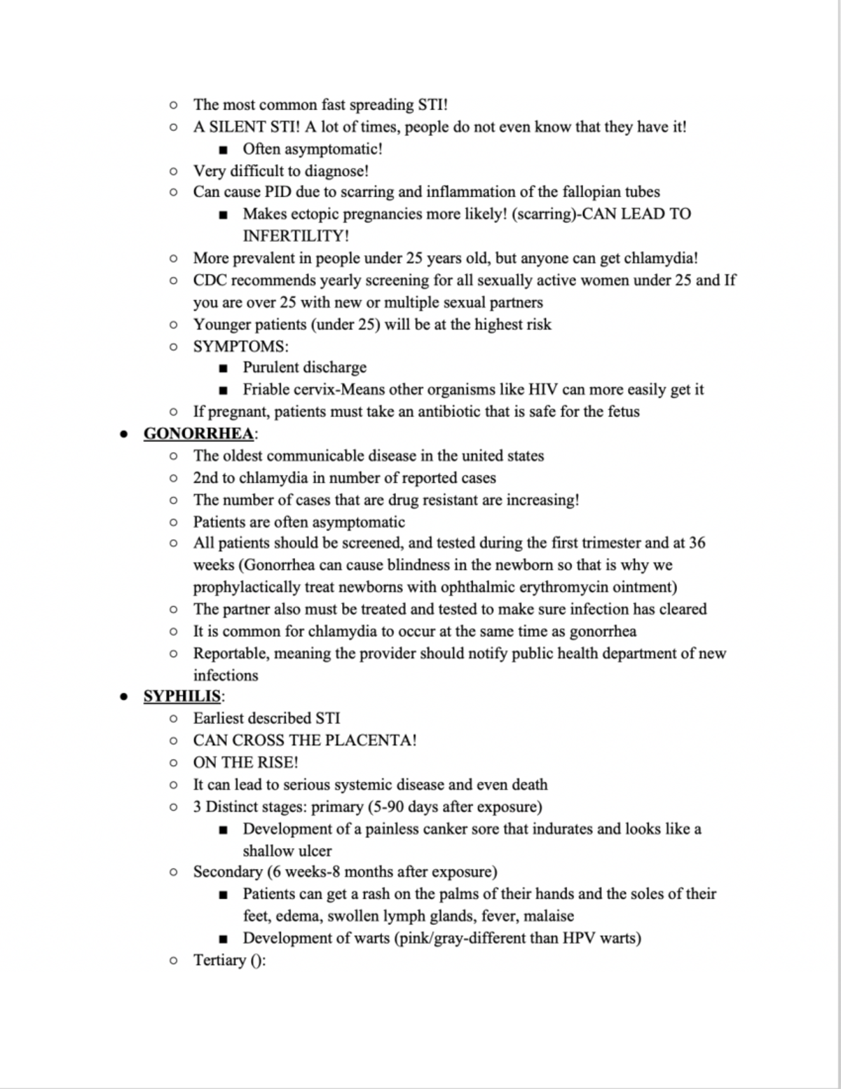 STI notes page 3 - The most common fast spreading STI! A SILENT STI! A ...