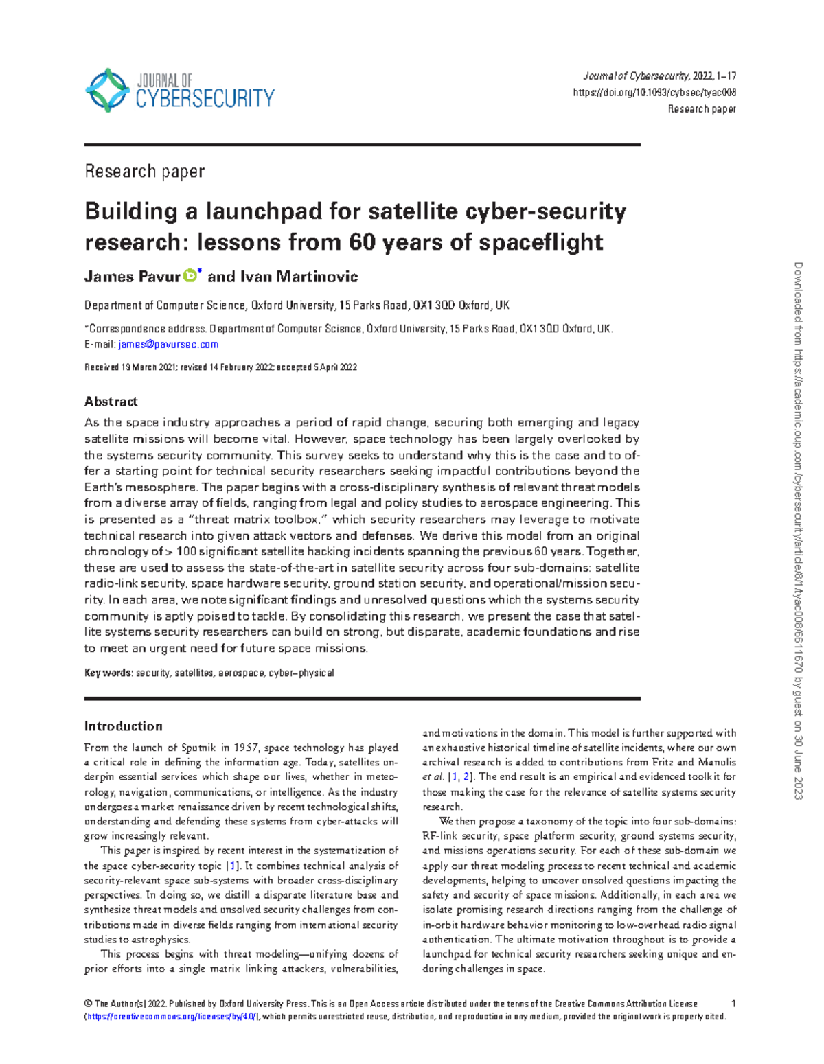 Tyac008 - Journal of Cybersecurity, 2022, 1– doi/10.1093/cybsec/tyac ...