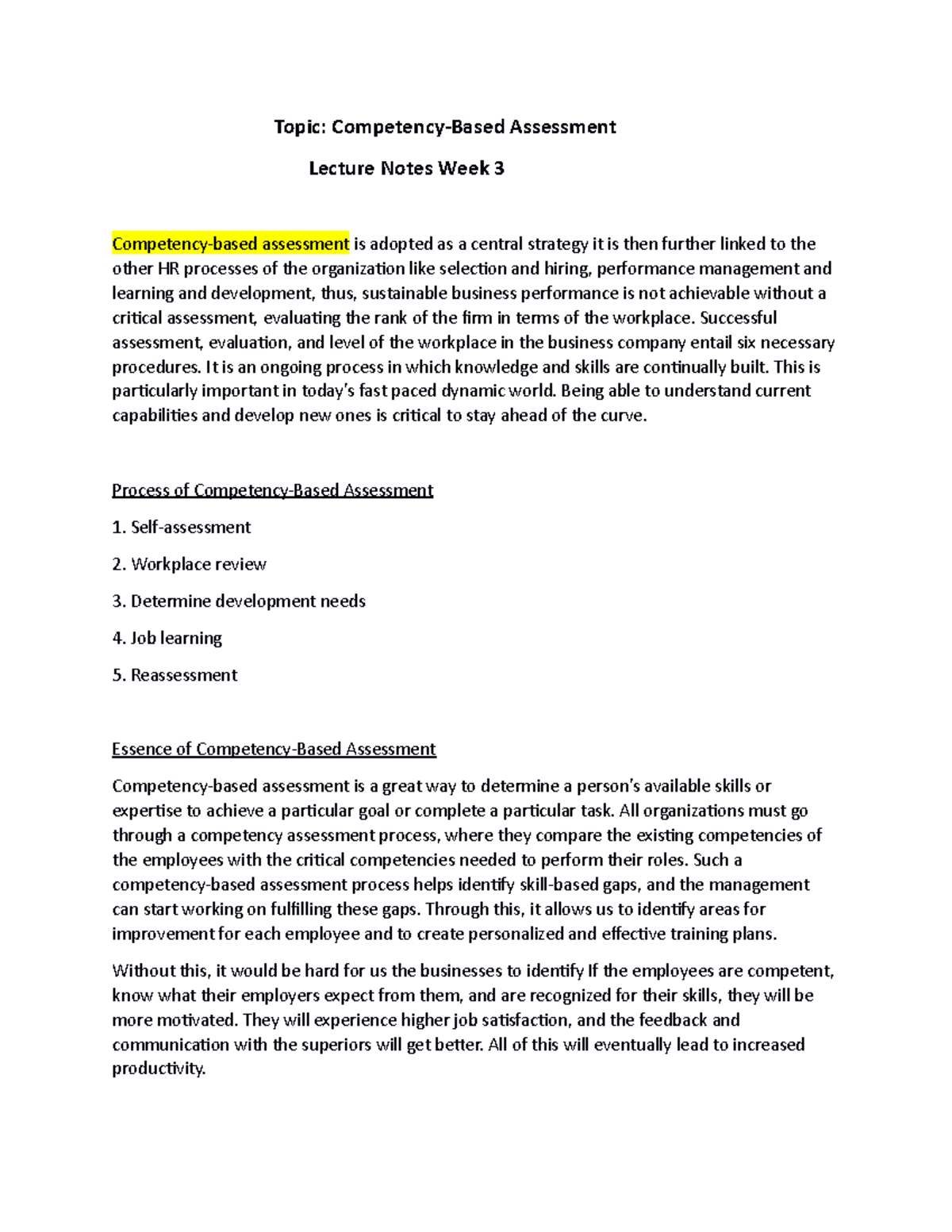 Competency-based assessment - Successful assessment, evaluation, and ...