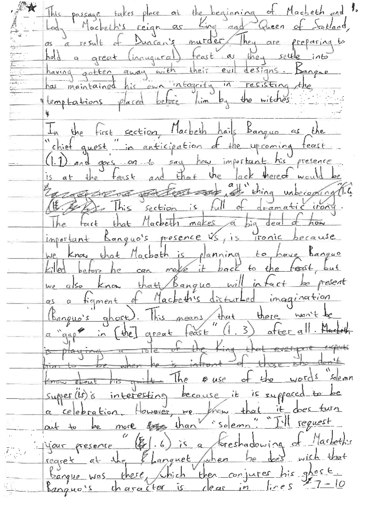 Macbeth sample essay - this is the lecture notes for the module english ...