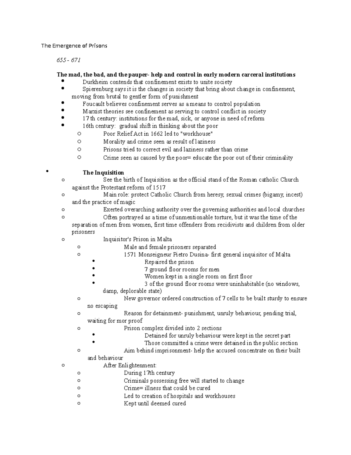 The Emergence of Prisons reading - The Emergence of Prisons 655 - 671 ...