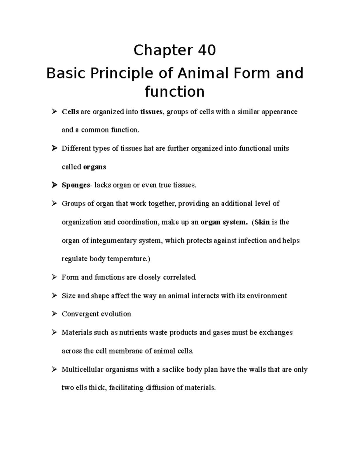 Chapter 40 (basic principals of animals) - Chapter 40 Basic Principle ...