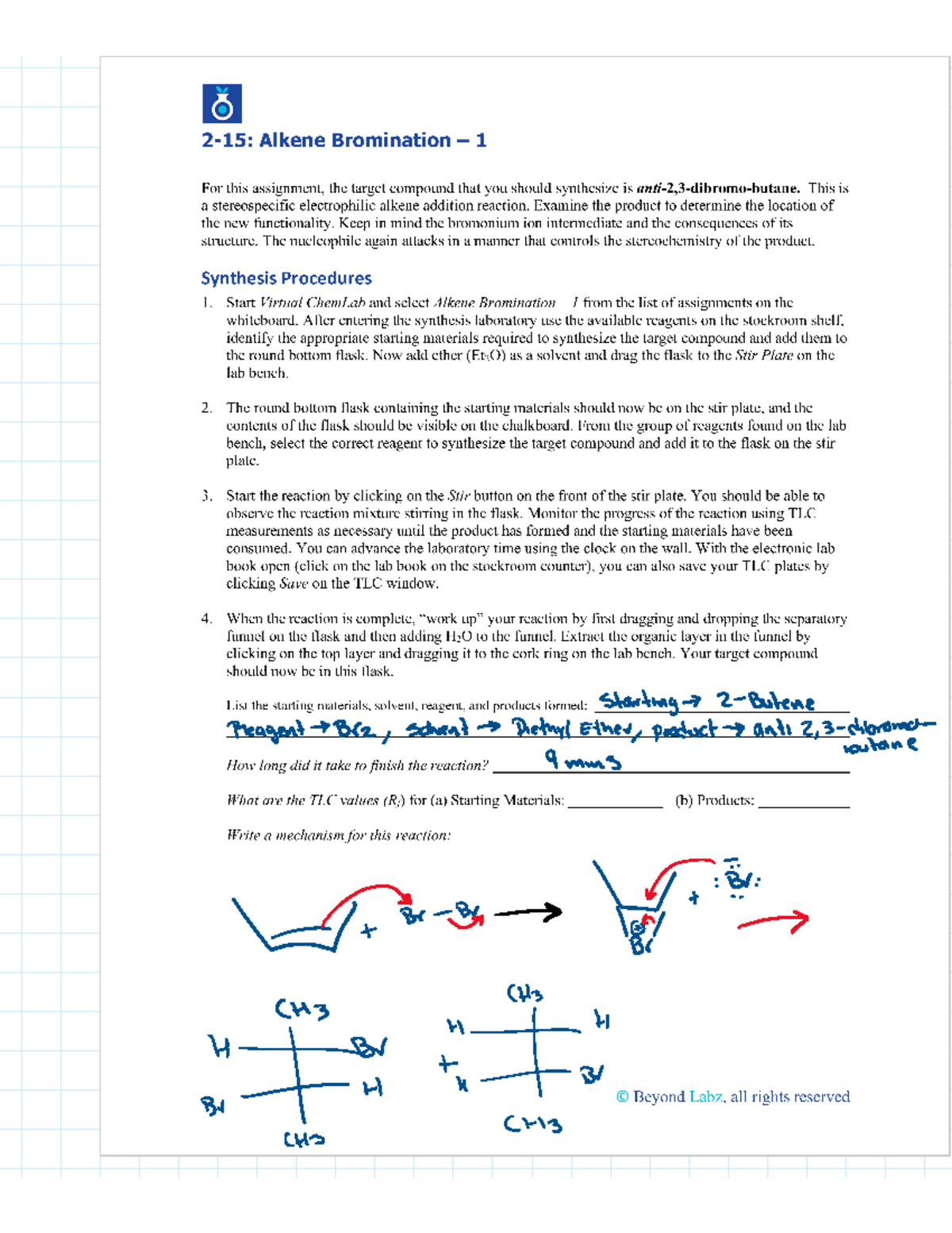 Lab 7 worksheet 1 - CHEM 2315 - Studocu