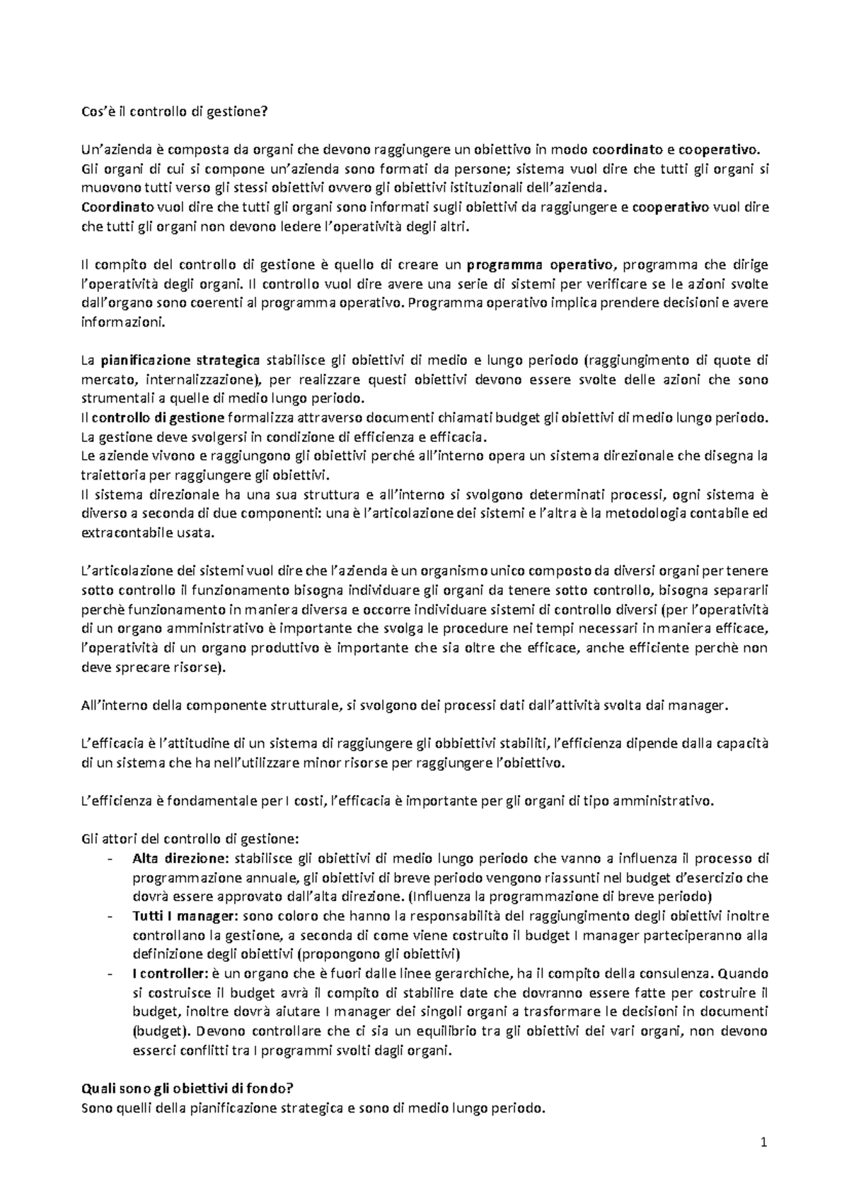 Programmazione e controllo PDF - Warning: TT: undefined function: 32 Cos’è il controllo di ...