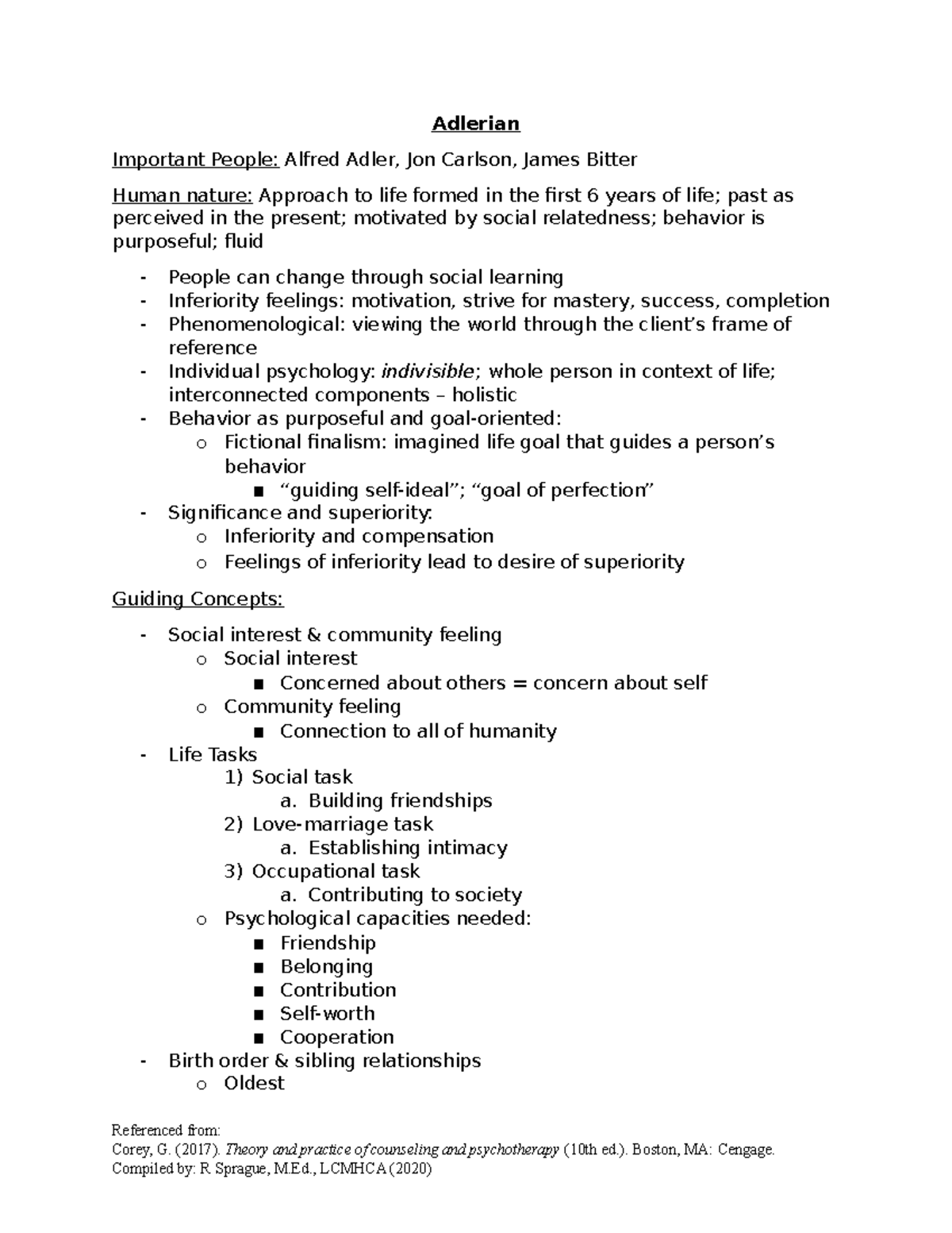 Adlerian - Adlerian Important People: Alfred Adler, Jon Carlson, James ...