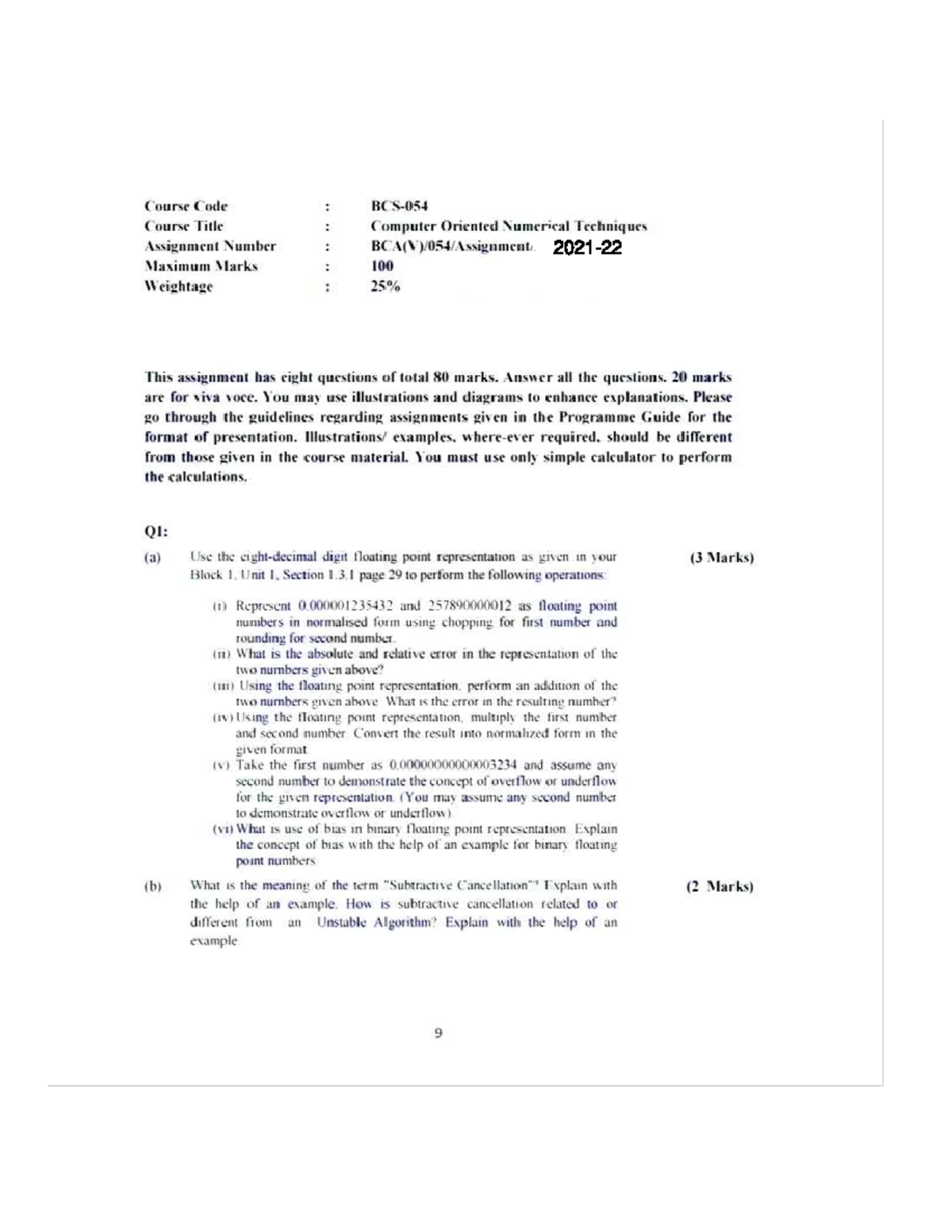 BCS 054 Solved 2021 22 oqnty 6 - Bachelor of computer application - 2021 - - Studocu