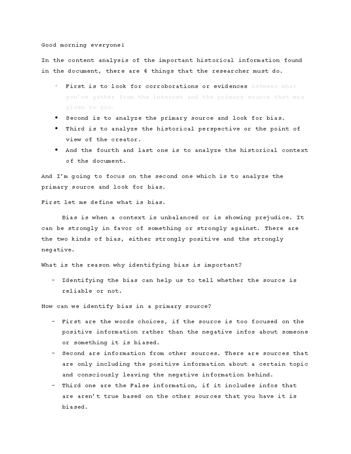 Gsl rph bias - Good morning everyone! In the content analysis of the ...