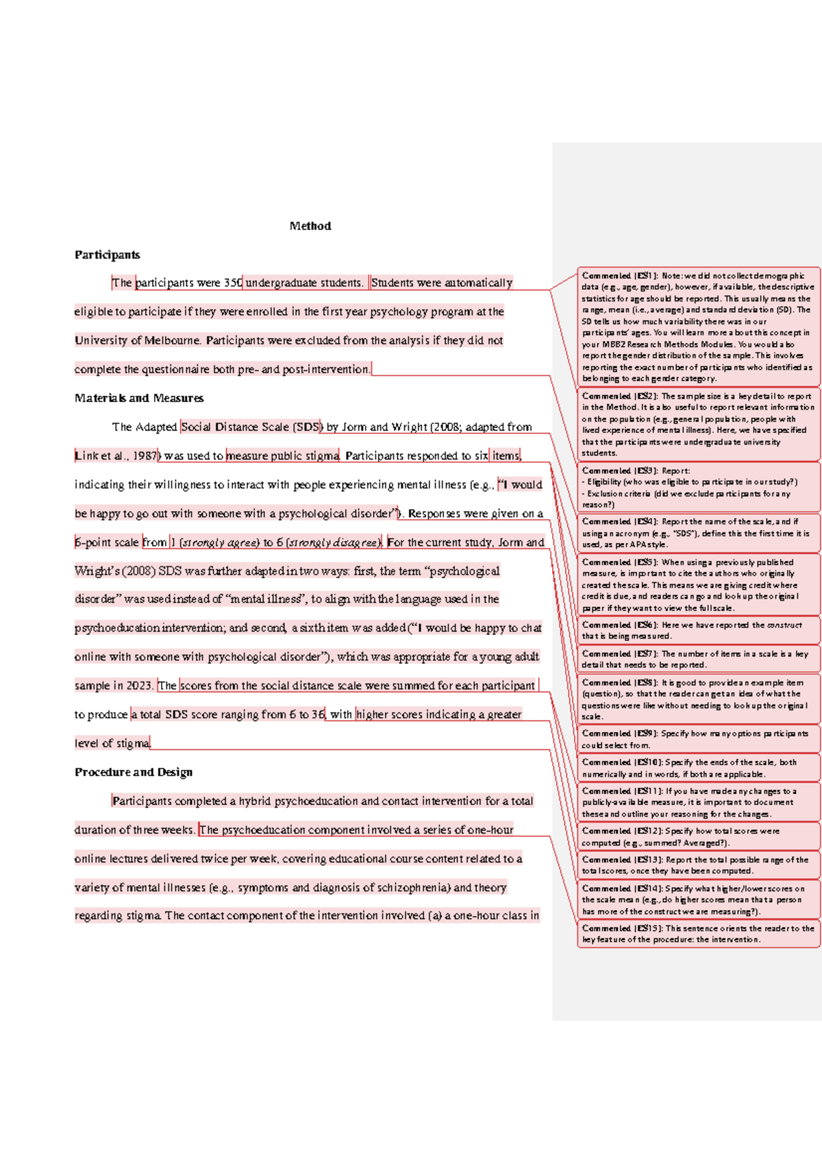 2023 MBB2 Lab Report Method Annotations - Method Participants The ...