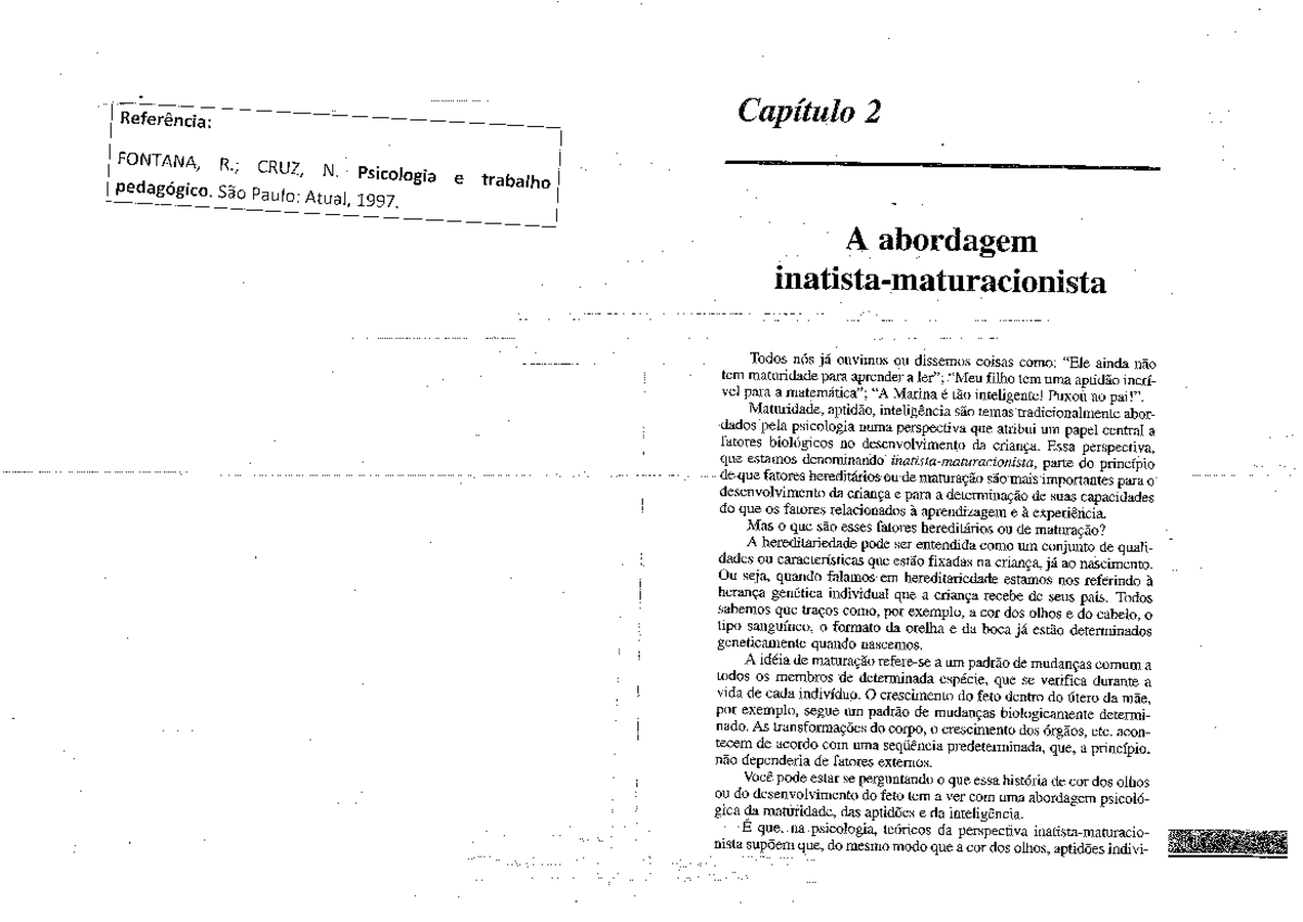 Texto 3 - A abordagem inatista-maturacionista - FONTANA, R.; CR ...