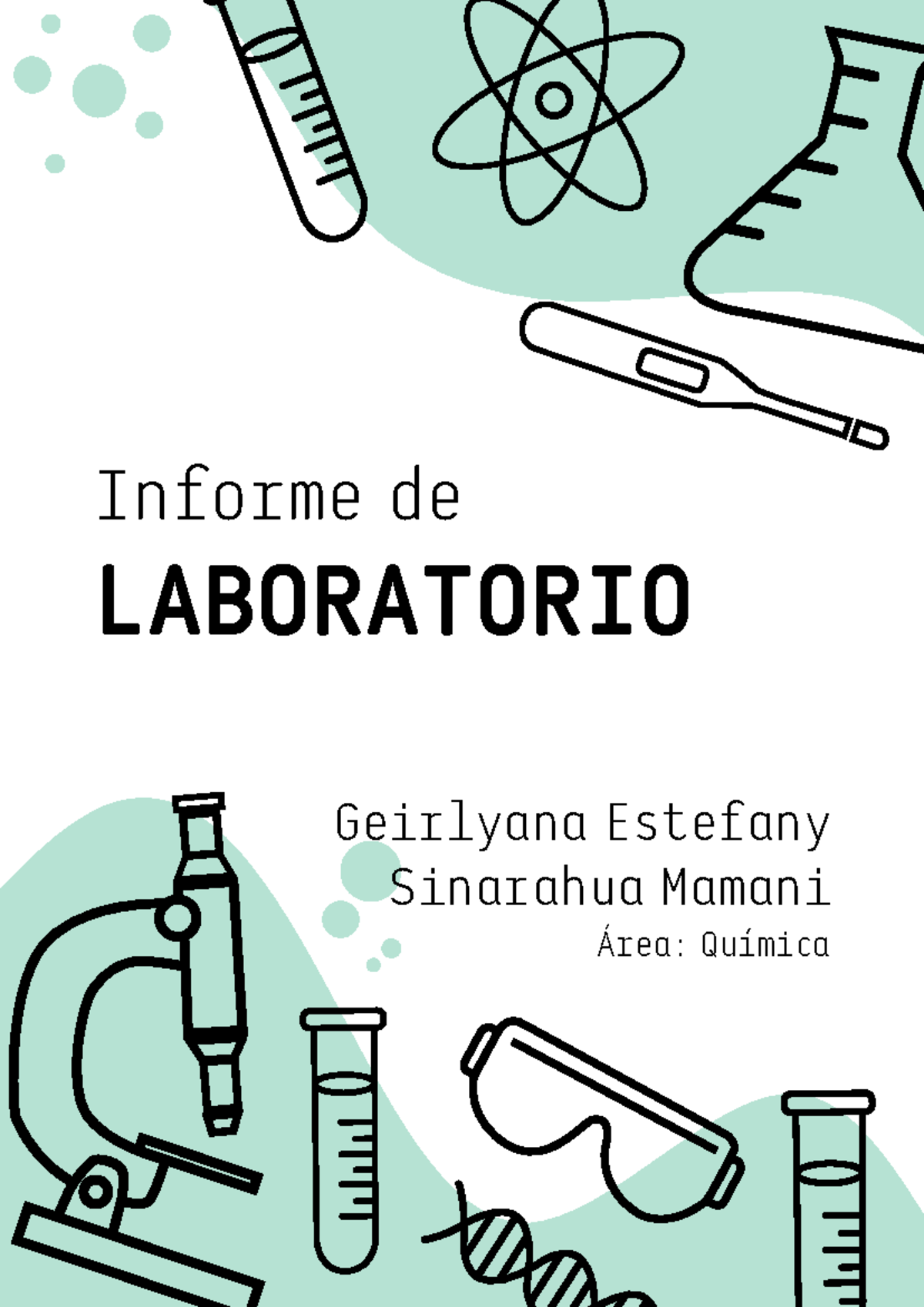 Portada de Proyecto de Ciencia Ilustrado Turquesa - Informe de ...